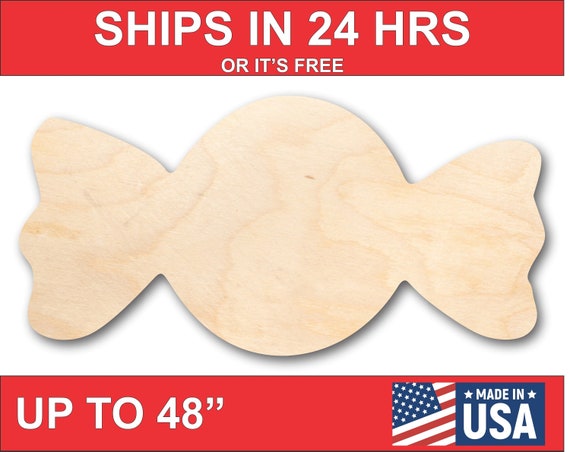 Unfinished Wooden Hard Candy Shape Craft up to 36 - Etsy