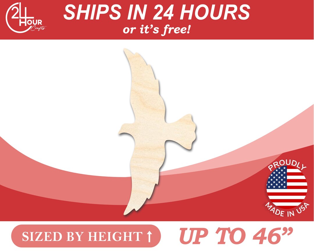 Unfinished Wooden Flying Bird Shape - Animal - Wildlife - Craft - From ...