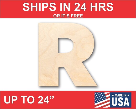 Unfinished Wooden Block Letter R Craft up to 24 DIY | Etsy