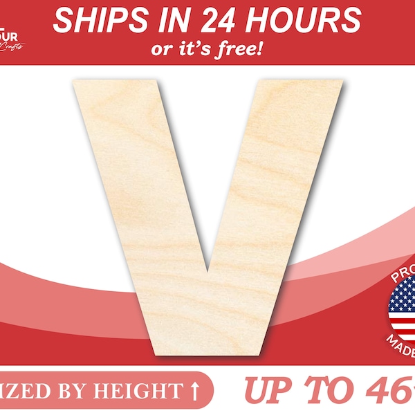 Wooden Letter V - Etsy