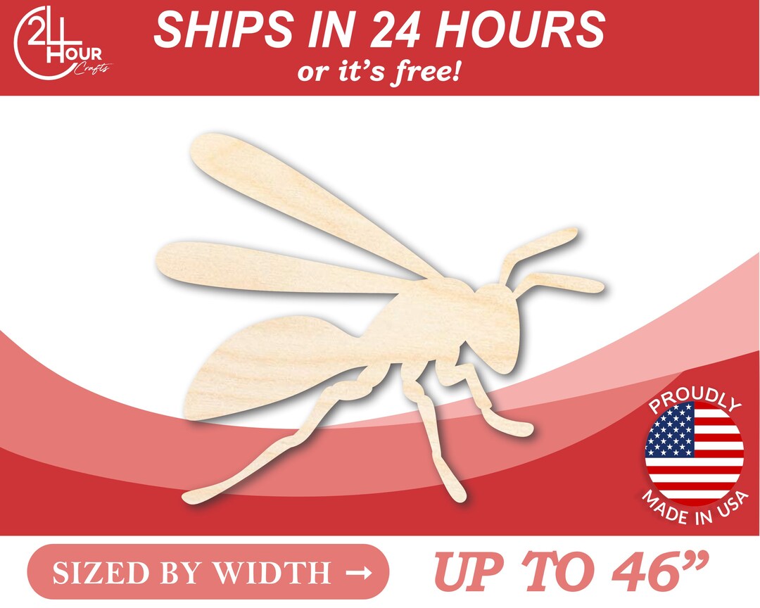 Unfinished Wooden Hornet Shape - Insect - Animal - Wildlife - Craft ...