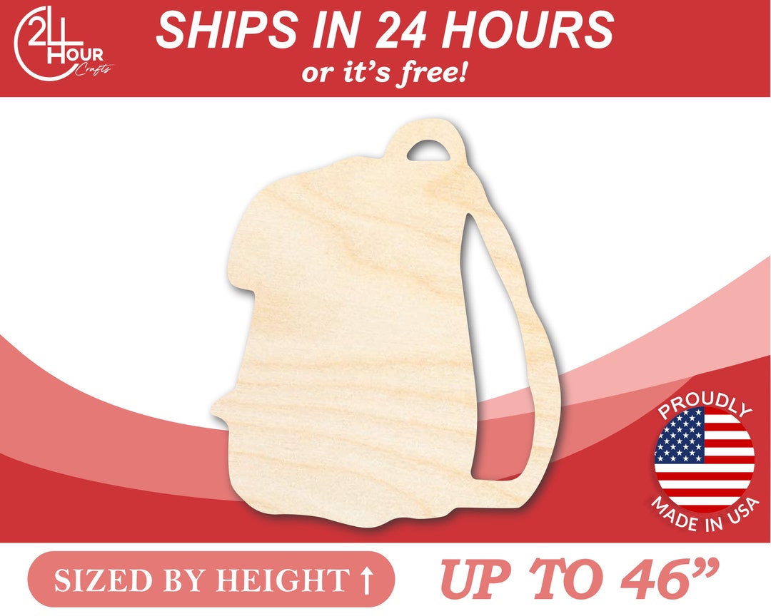 Unfinished Wooden Backpack Shape - Craft - From 1" up to 46" DIY - Etsy