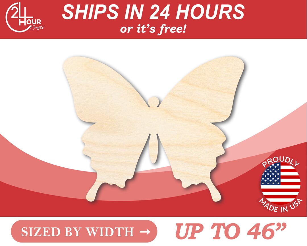 Unfinished Wood Butterfly | Insect | Animal | Wildlife | Craft Cutout ...