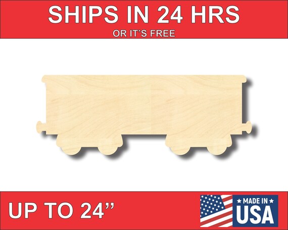 Unfinished Wooden Boxcar Train Shape Craft up to 24 | Etsy