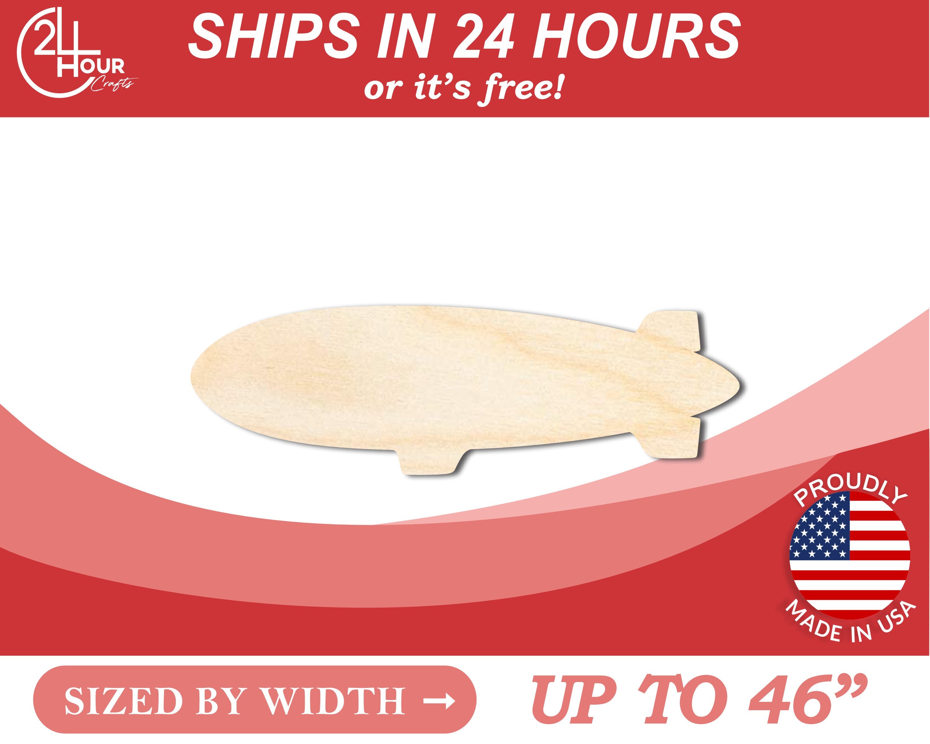 Unfinished Wooden Blimp Shape - Craft - From 1" up to 46" DIY - Etsy