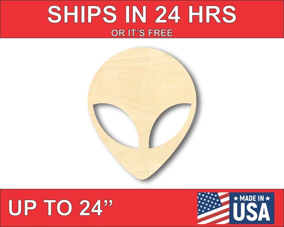 Unfinished Wooden Alien Head Outer Space Craft up to | Etsy