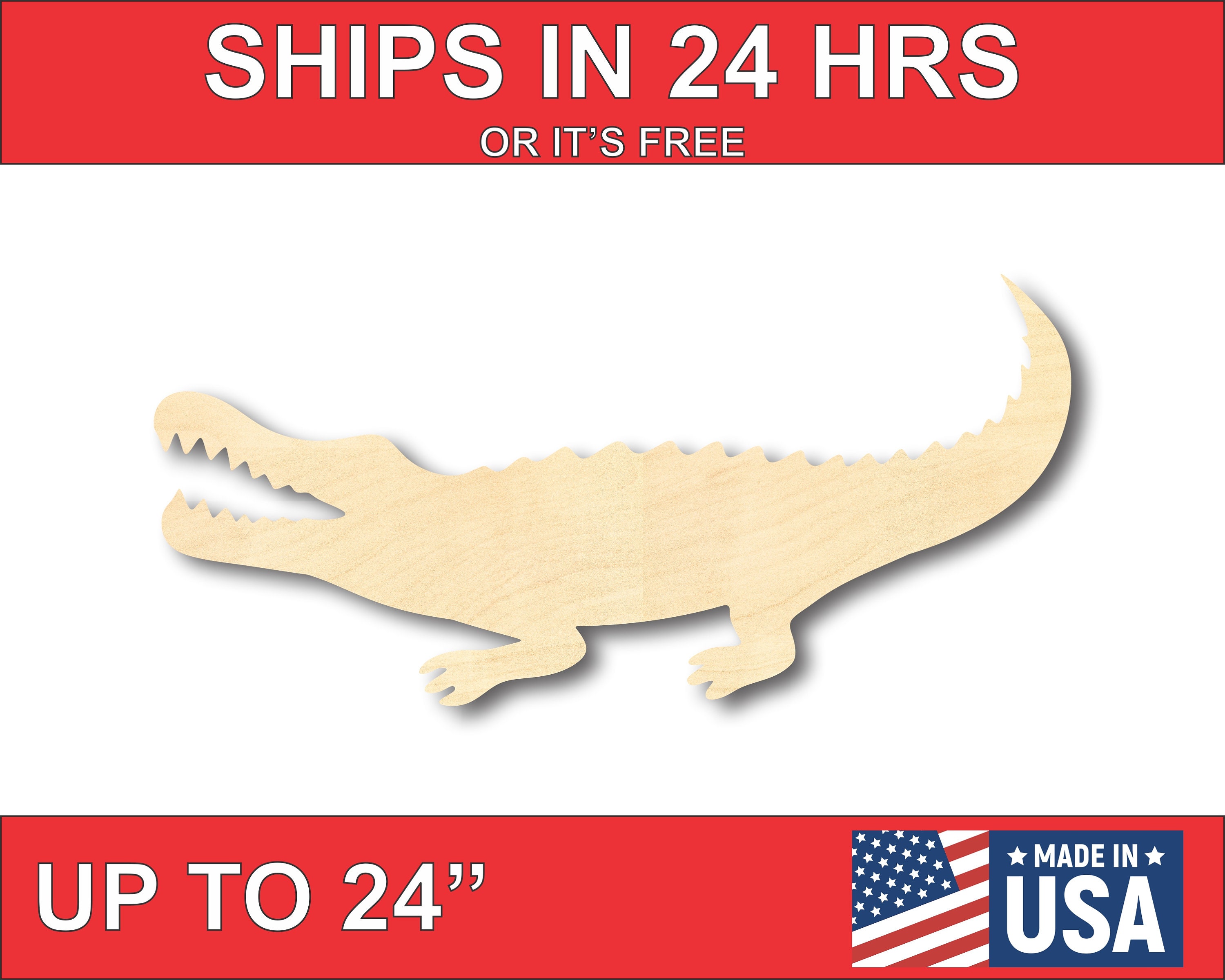 Unfinished Wooden Biting Alligator Shape Animal Craft up | Etsy