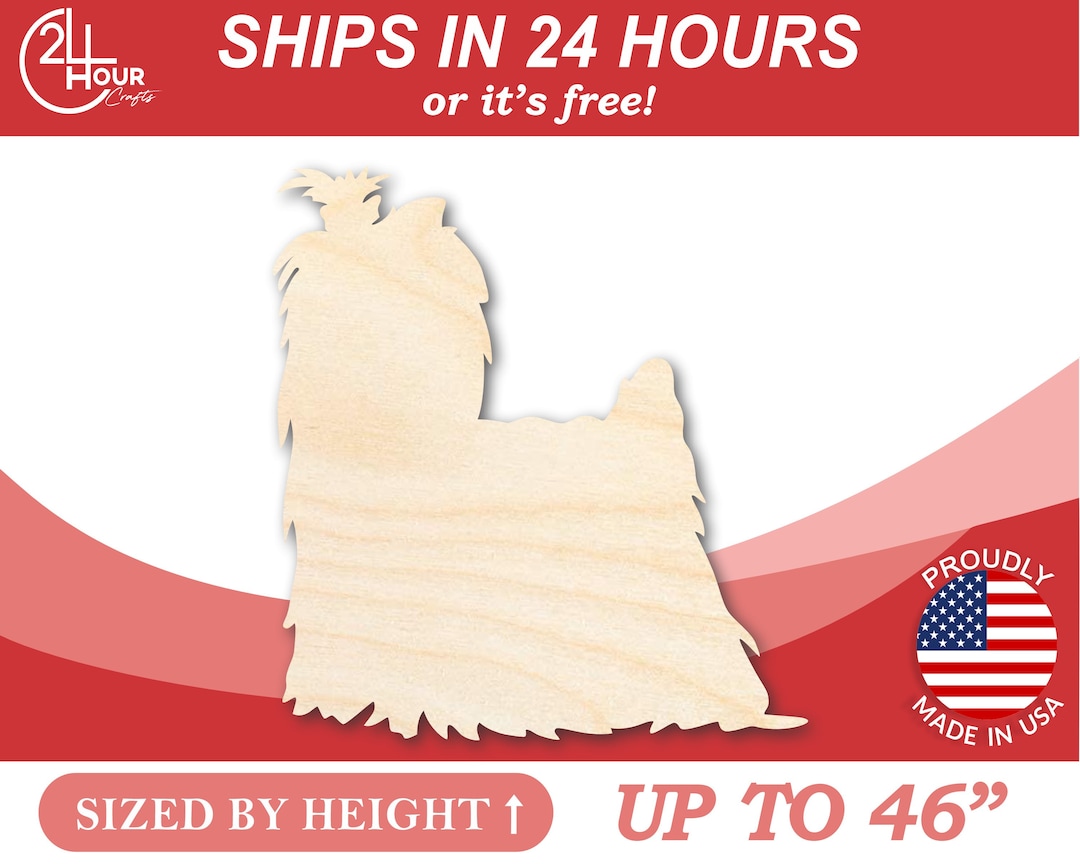 Unfinished Wooden Yorkie Shape - Craft - From 1" up to 46" DIY - Etsy