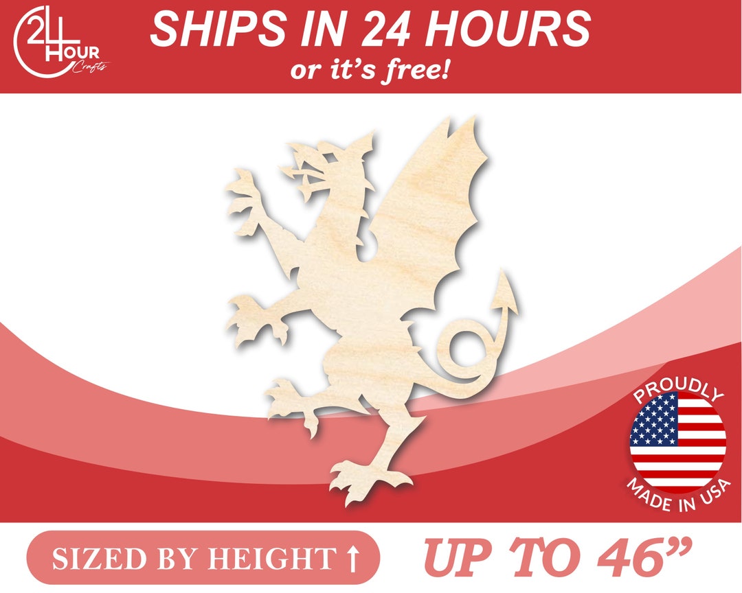 Unfinished Wooden Dragon Shape - Craft - From 1" up to 46" DIY - Etsy