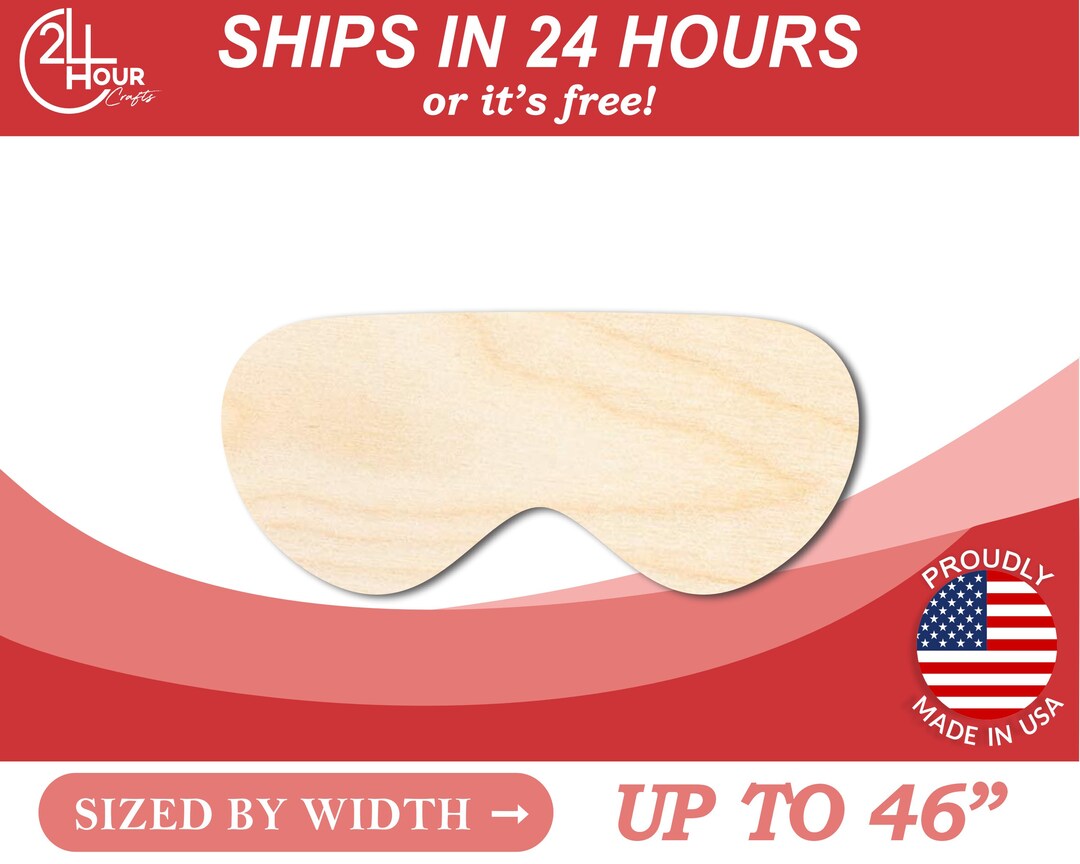 Unfinished Wood Goggles Shape - Craft - From 1" up to 46" - Etsy