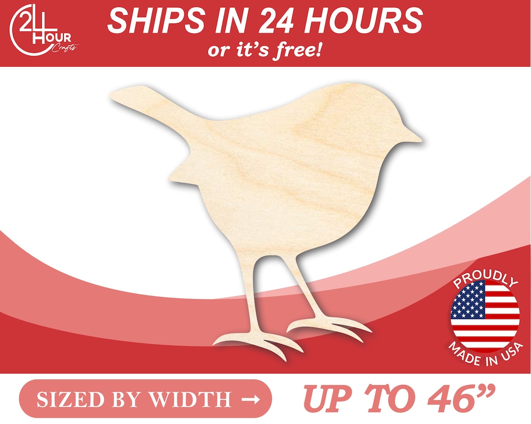 Unfinished Wooden Robin Shape - Springtime - Animal - Bird - Wildlife ...