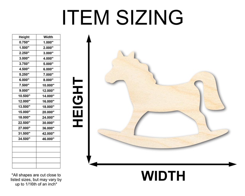 Unfinished Wooden Rocking Horse Shape Toy Animal Craft - Etsy