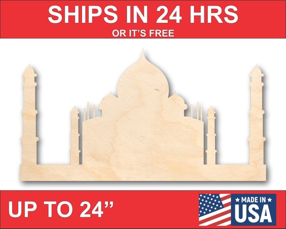 Unfinished Wooden Taj Mahal Shape India Craft up to | Etsy