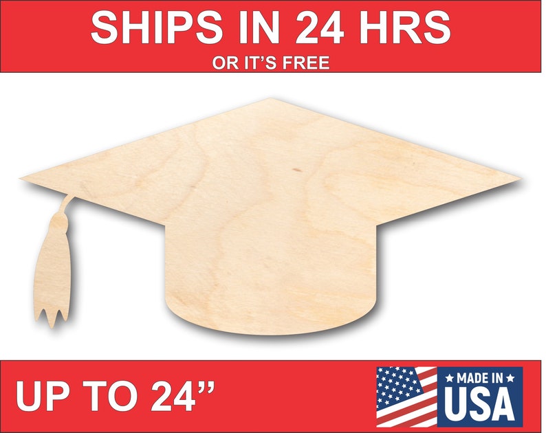 Unfinished Wooden Graduation Cap Shape Craft up to - Etsy