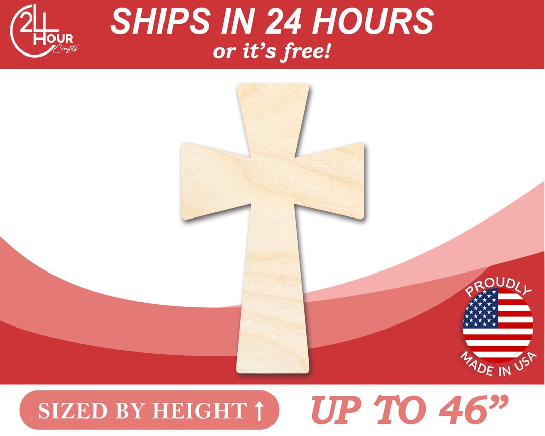 Unfinished Wooden Germanic Cross Shape - Craft - From 1" up to 46" DIY ...