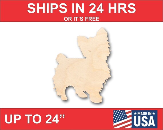 Unfinished Wooden Yorkie Silhoutte Craft up to 24 DIY - Etsy
