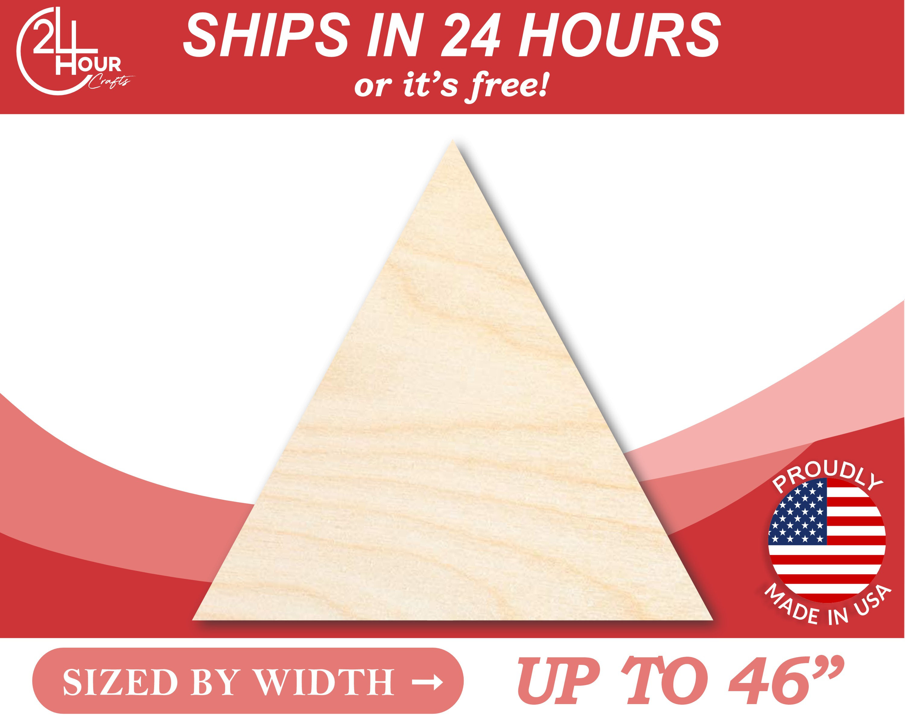 Unfinished Wooden Triangle Shape Craft up to 24 DIY - Etsy