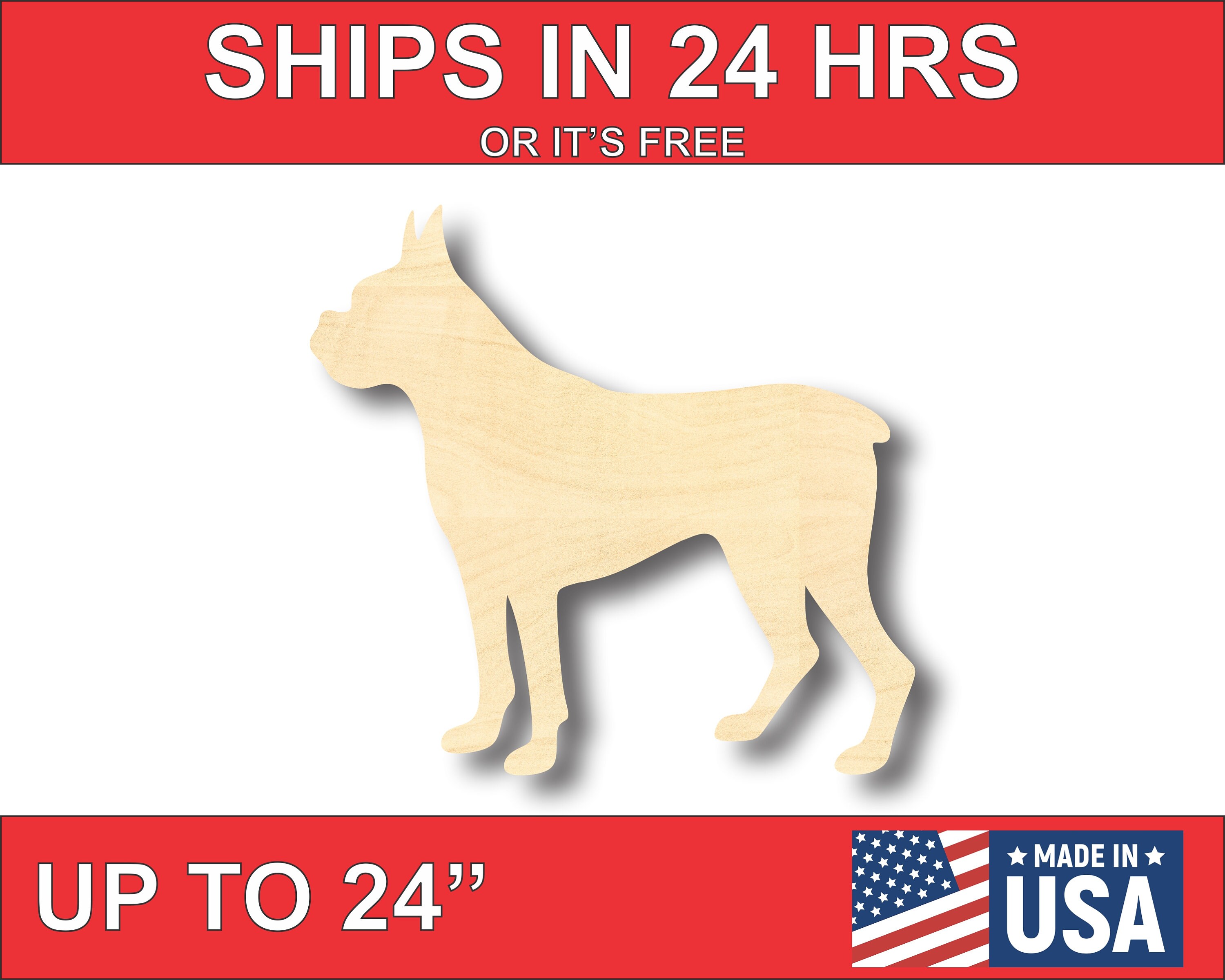 Unfinished Wooden Boxer Dog Shape Animal Pet Craft up - Etsy