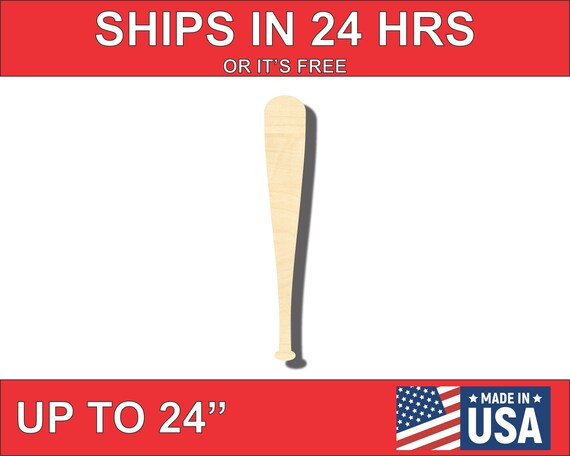 Unfinished Wooden Baseball Bat Shape Sports Kids Room | Etsy