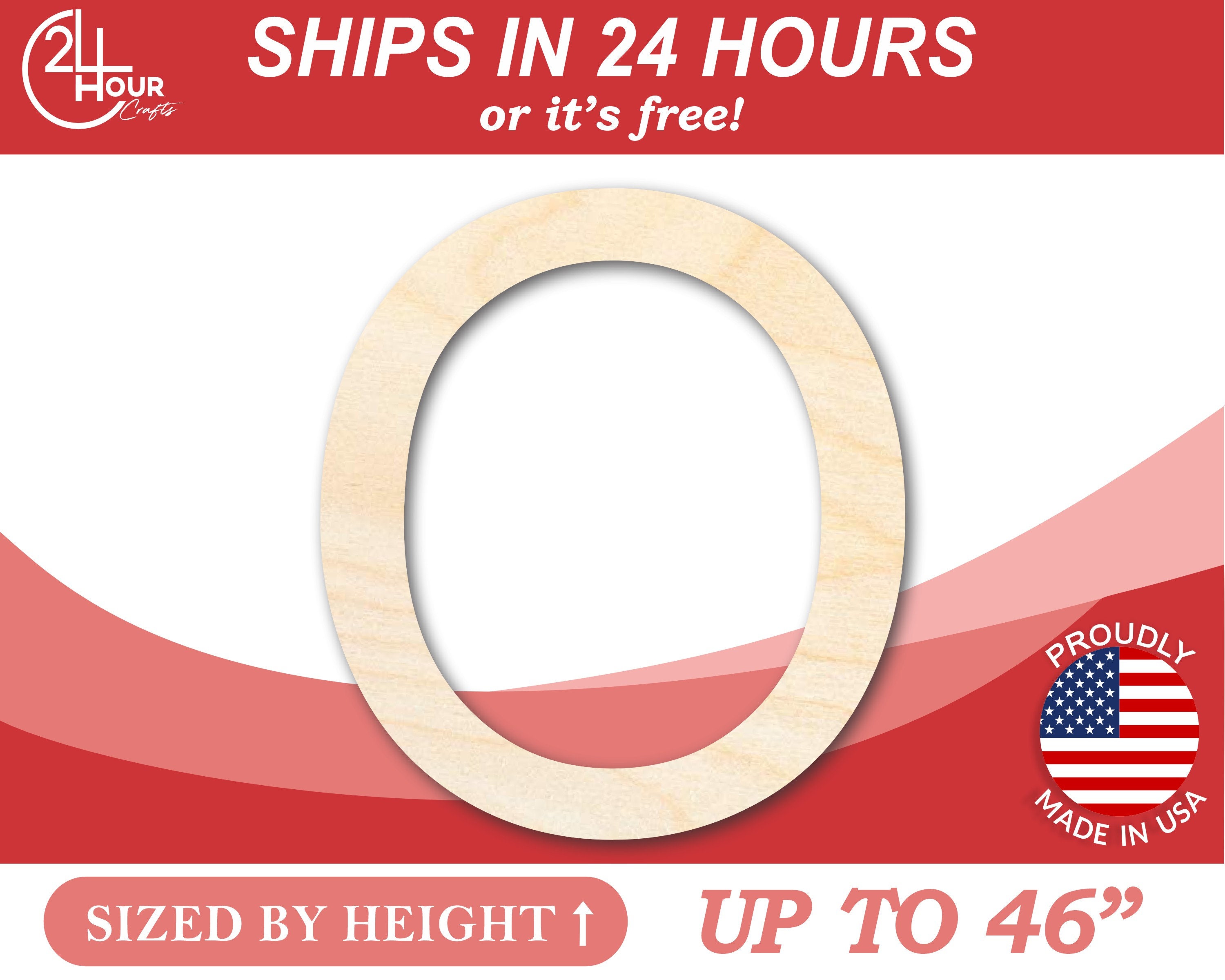 Unfinished Wooden Arial Letter O Shape Craft up to - Etsy