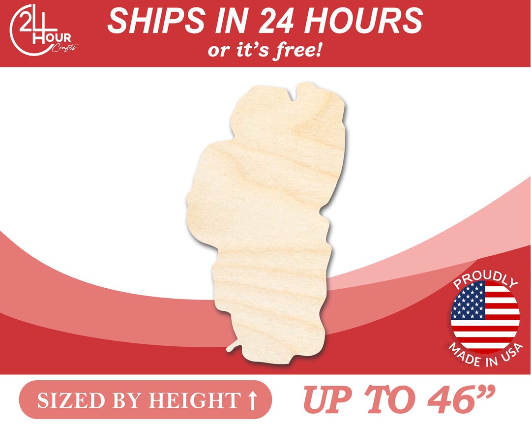 Unfinished Wooden Lake Tahoe Shape - Craft - From 1" up to 46" DIY - Etsy