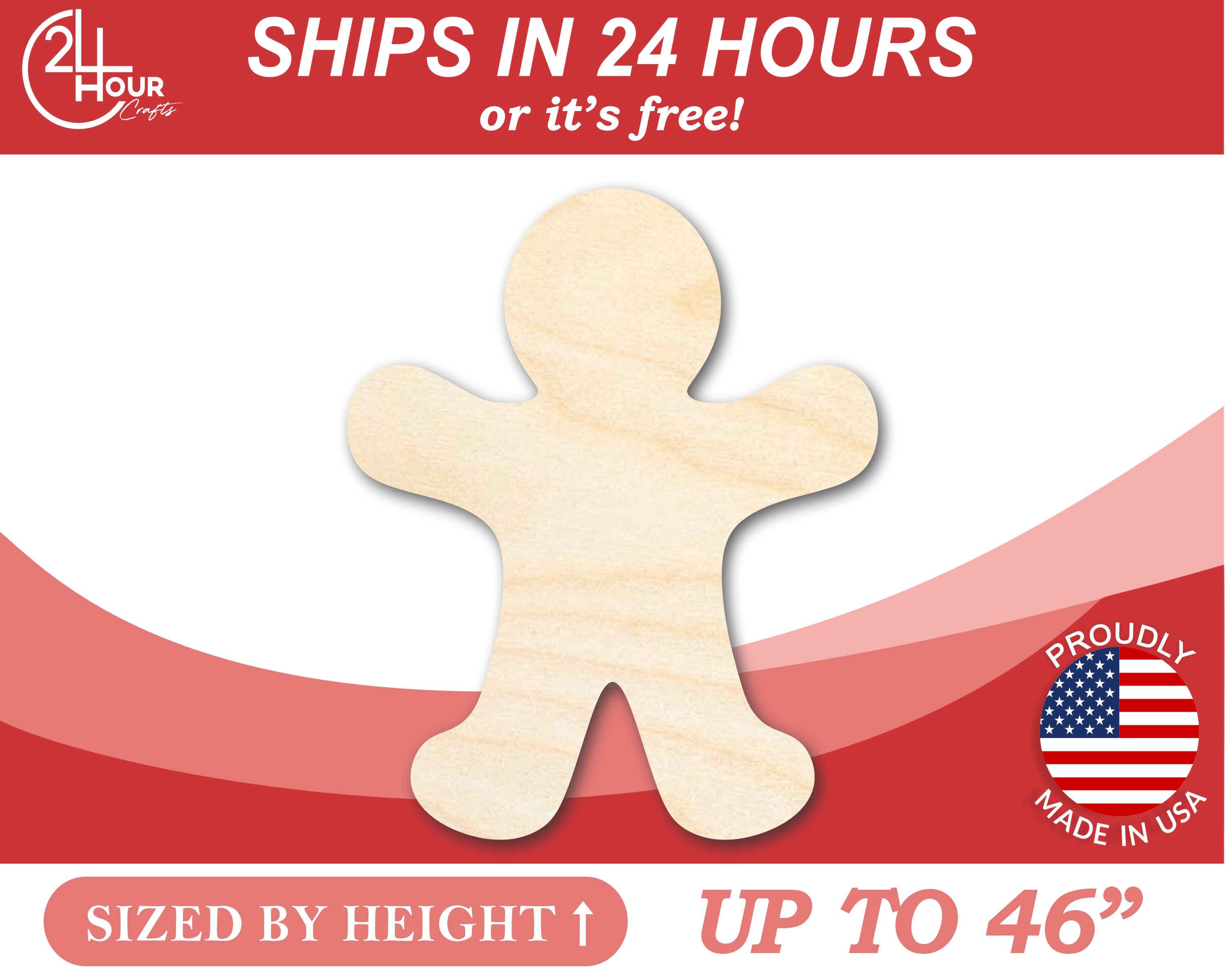 Unfinished Wooden Gingerbread Man Shape Candy Holiday - Etsy