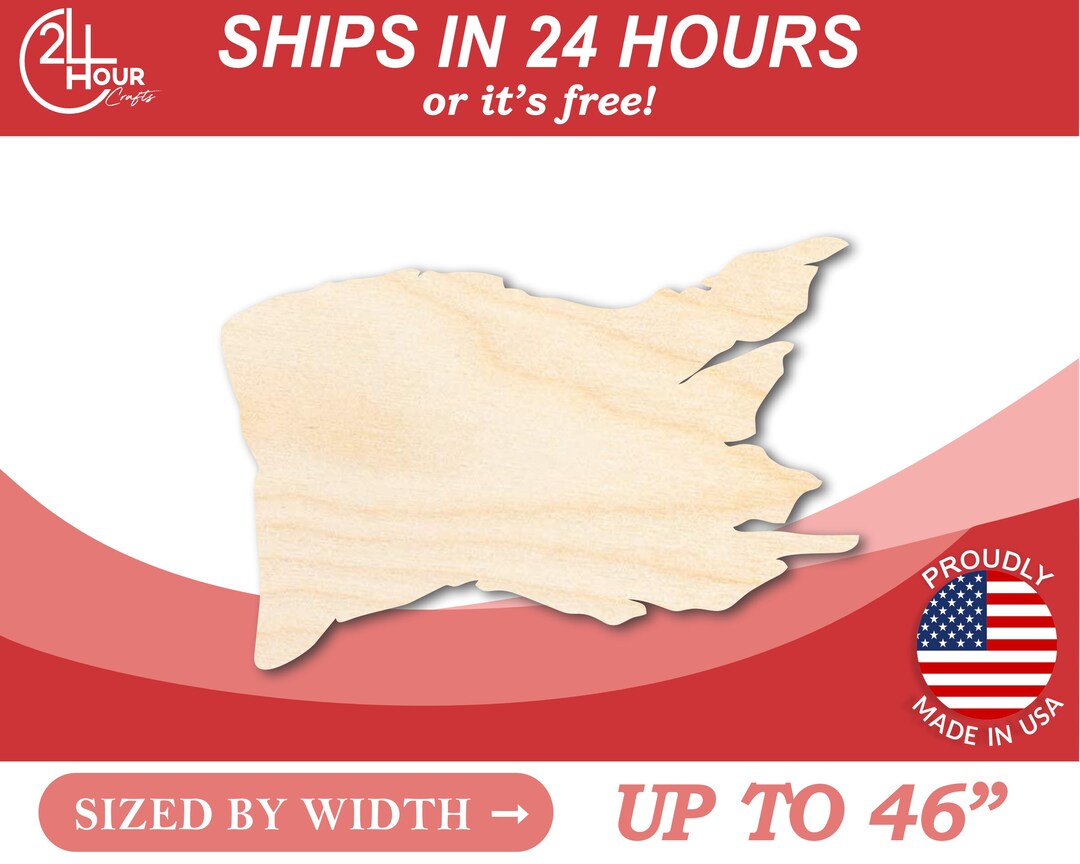 Unfinished Wood Tattered Flag Shape | Pirate Flag | Craft Cutout | From ...