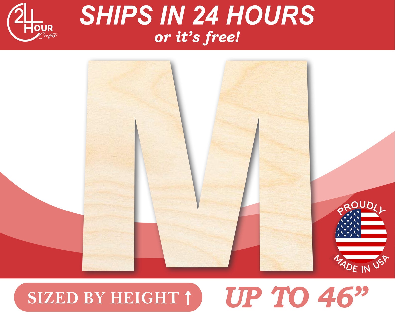 Unfinished Wooden Block Letter M Craft up to 24 DIY - Etsy