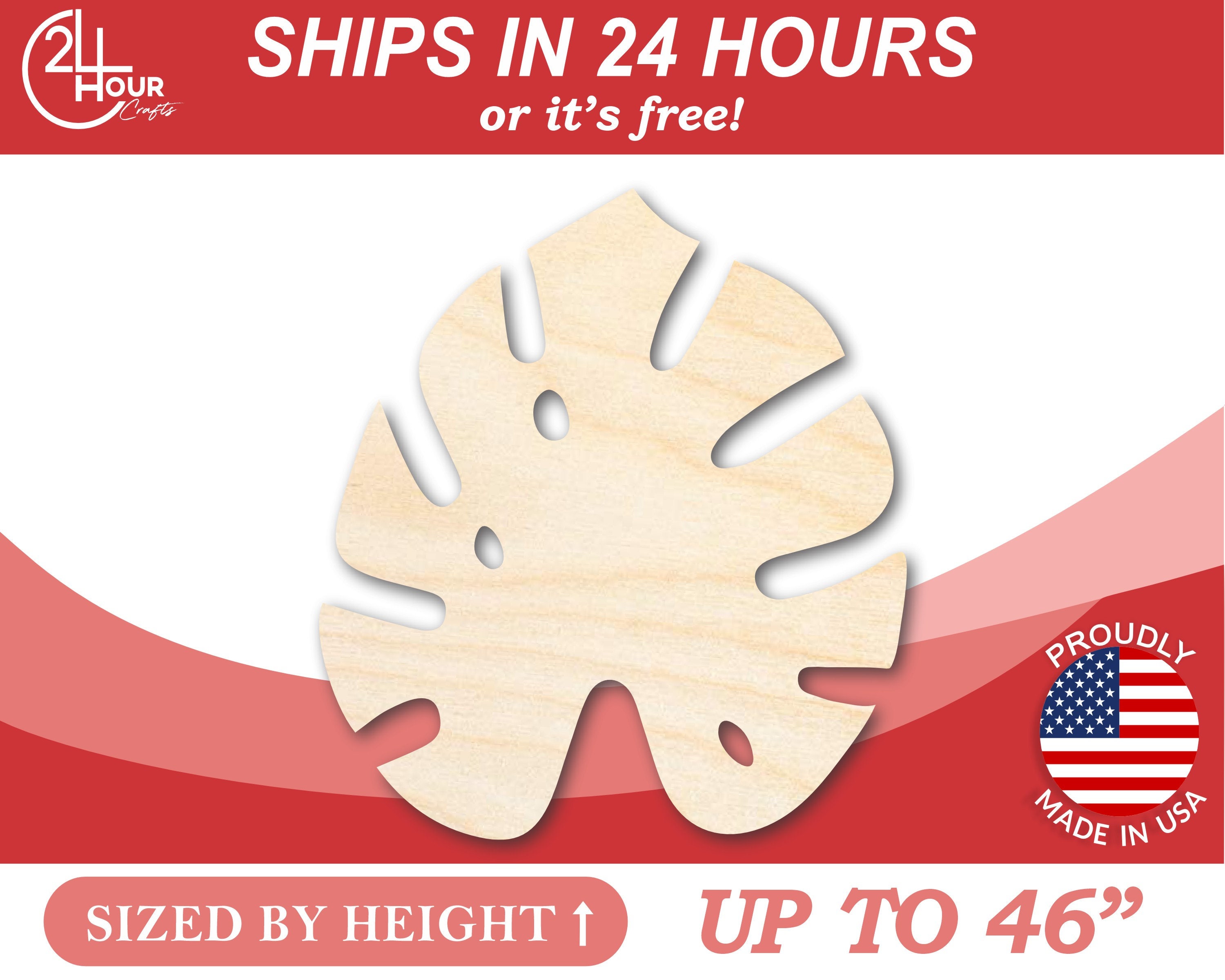 Unfinished Wood Monstera Leaf Shape Craft up to 36 - Etsy