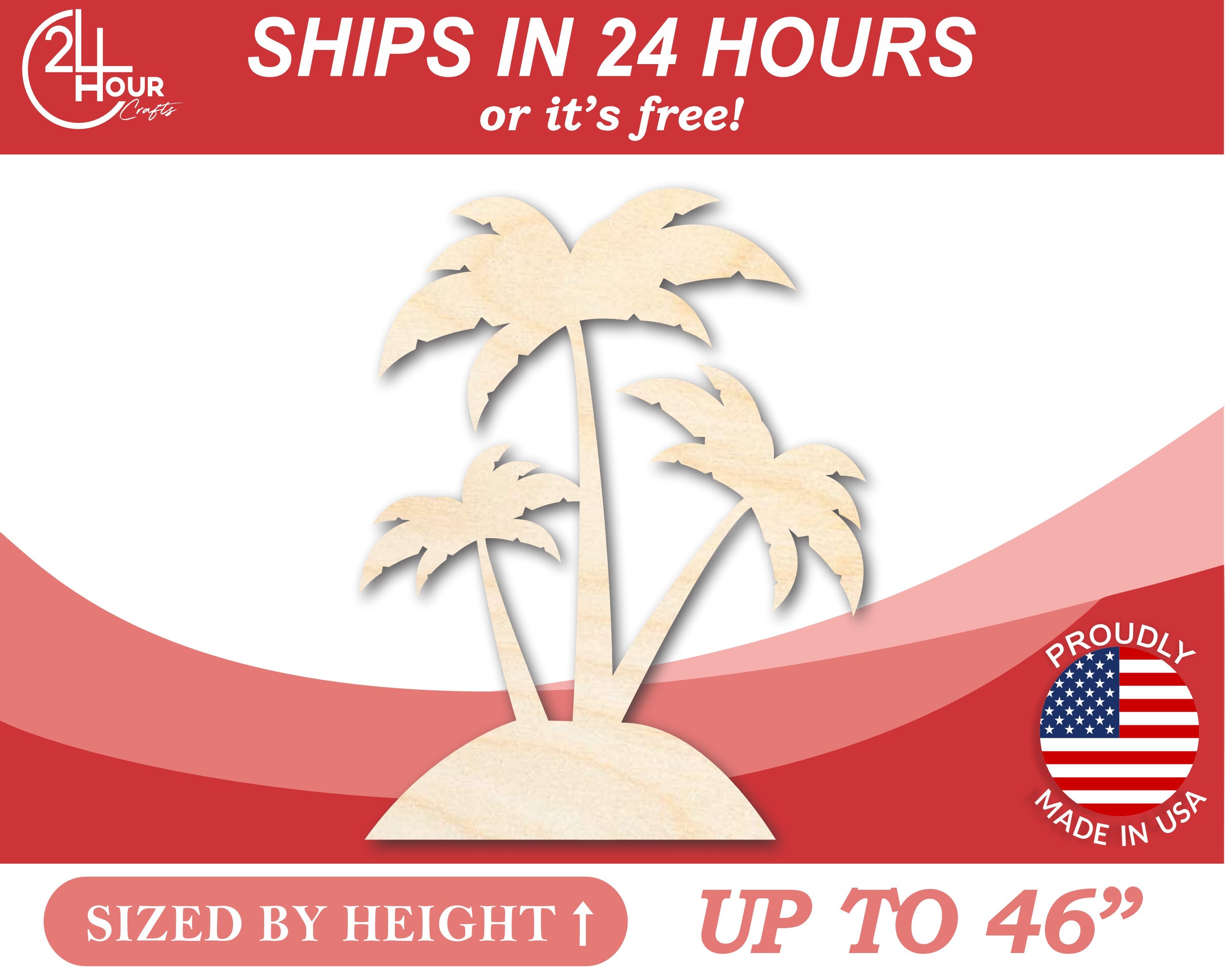 Unfinished Wood Palm Trees Shape Craft up to 36 - Etsy