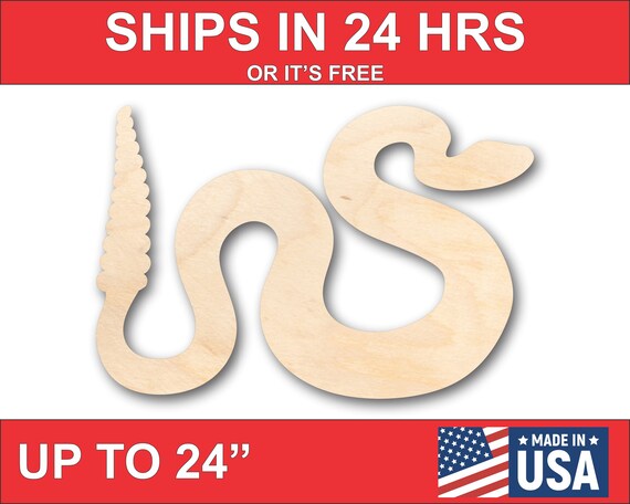 Unfinished Wooden Rattlesnake Shape Animal Wildlife | Etsy