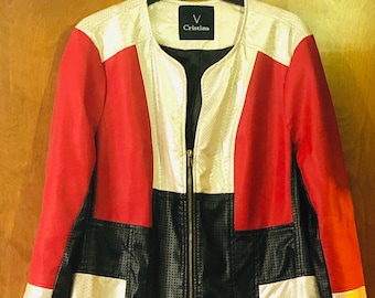Color Block Jacket - Etsy