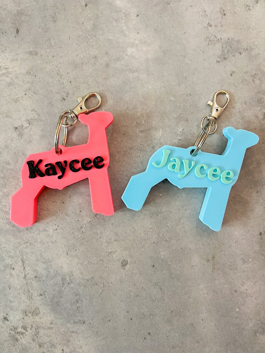 Personalized Sheep Keychain Custom Text Key Ring Custom Name Keychain Livestock Keychains 3d ...