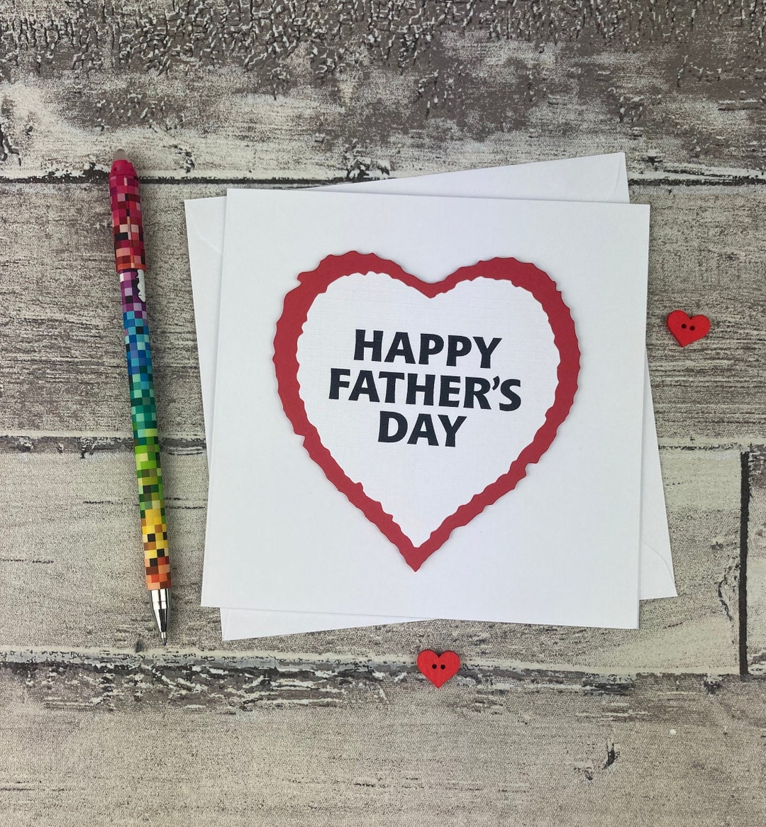Fathers Day Card Handmade, Happy Father's Day Card for Dad, Simple ...