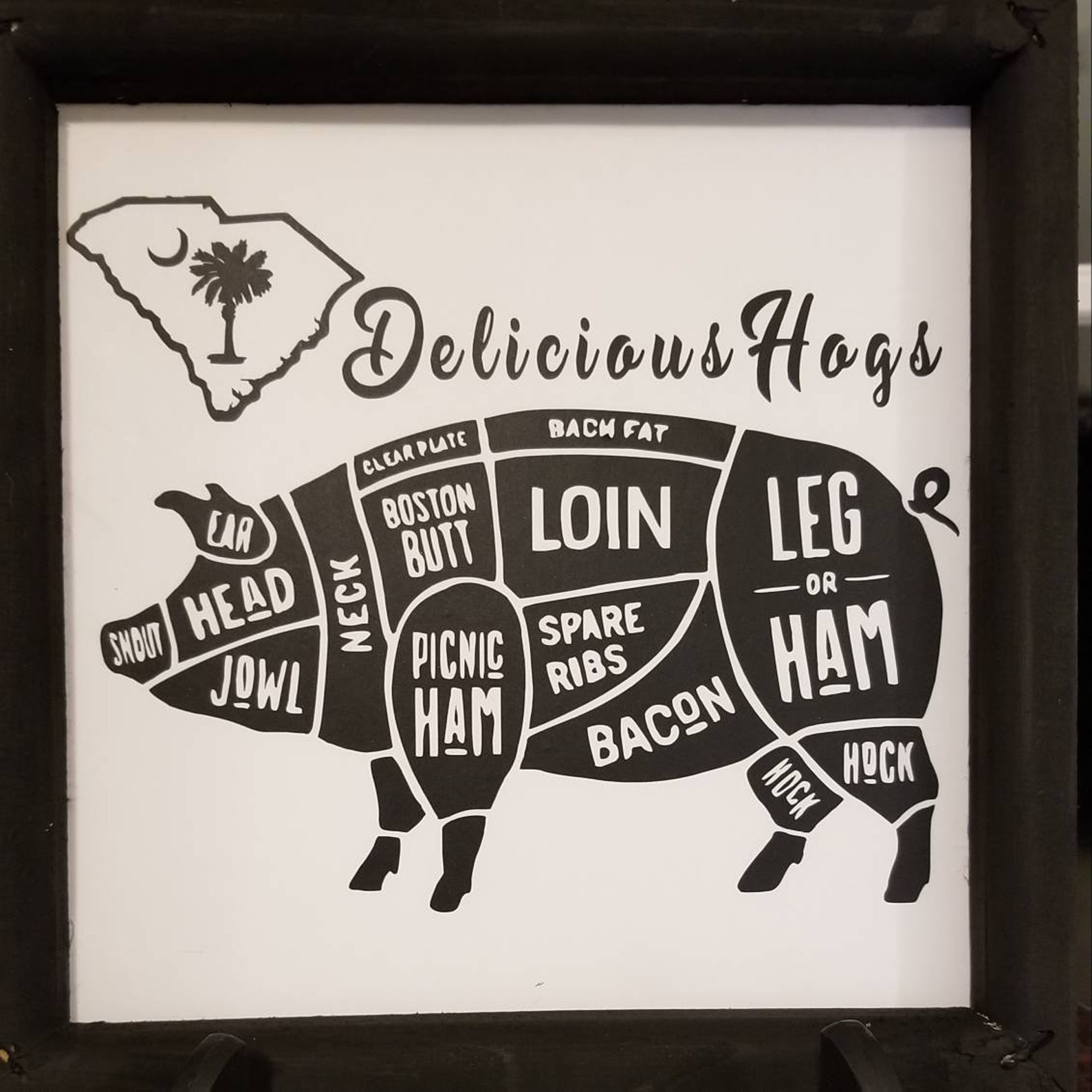 Decorative butcher sign Butcher chart for beef cuts pork | Etsy