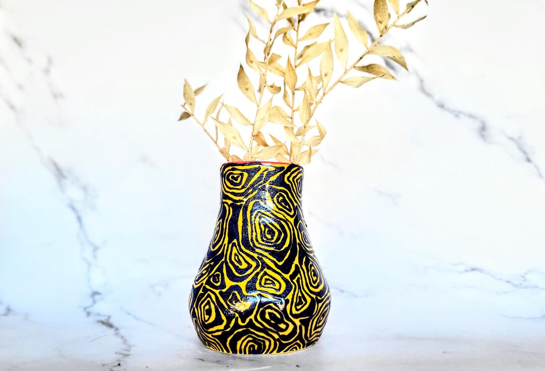 Cosmic Ripple Bud Vase: Ceramic Flower Vase Handmade Ceramic Vase ...