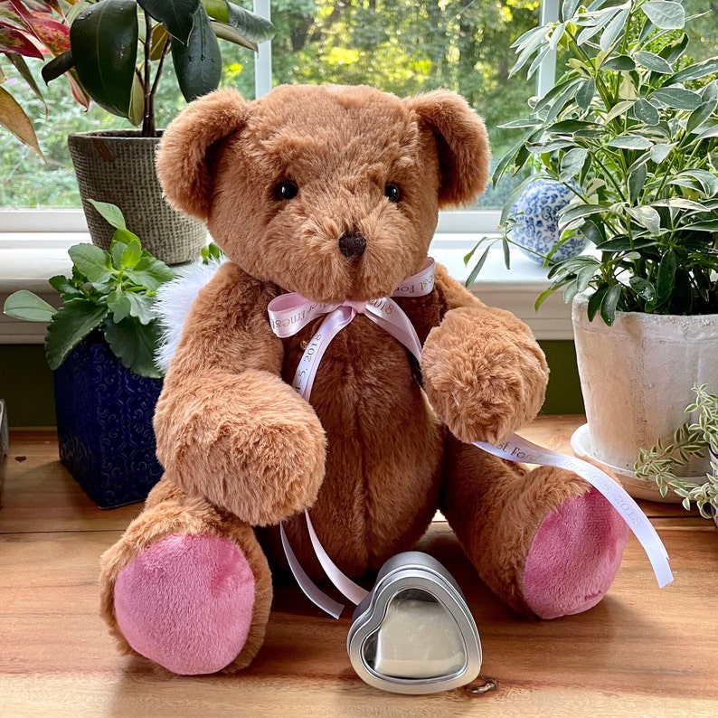 Teddy Bear Urn Custom Ribbon Urns for Human Ashes Huggable | Etsy