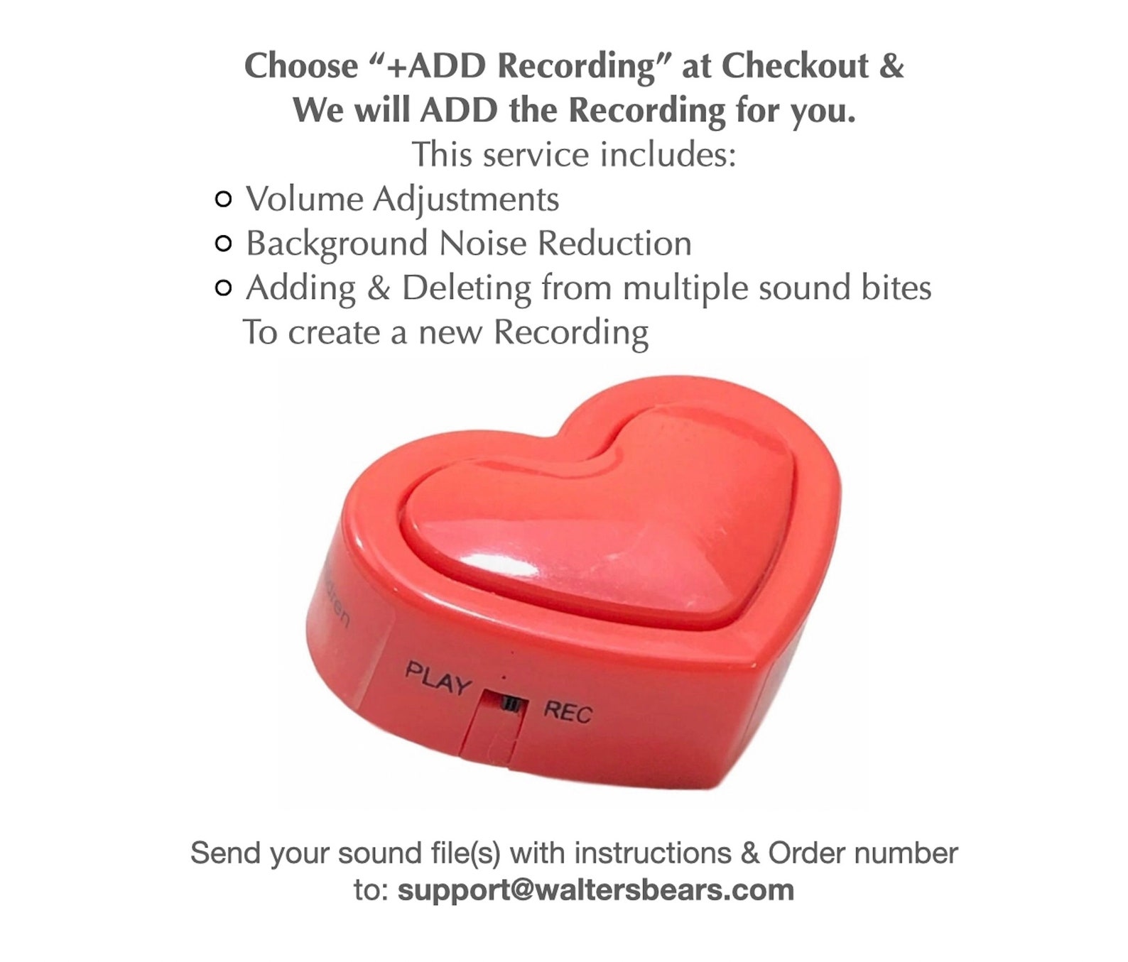 Custom Bear With Voice Recorder Voice Recording Gift Voice - Etsy