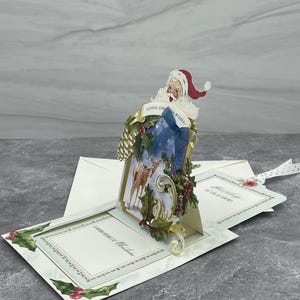 Joyful Christmas Wishes- Fun Fold Pull Tab Easel- Handmade Christmas ...