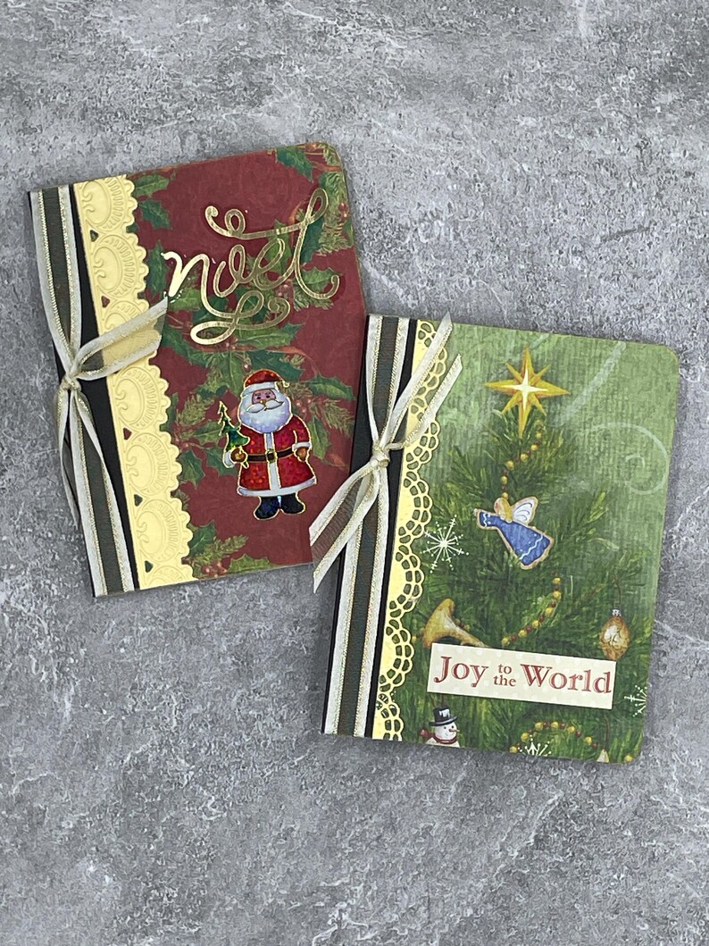Christmas Mini Notebooks - Santa & Tree, Stocking Stuffers - Etsy