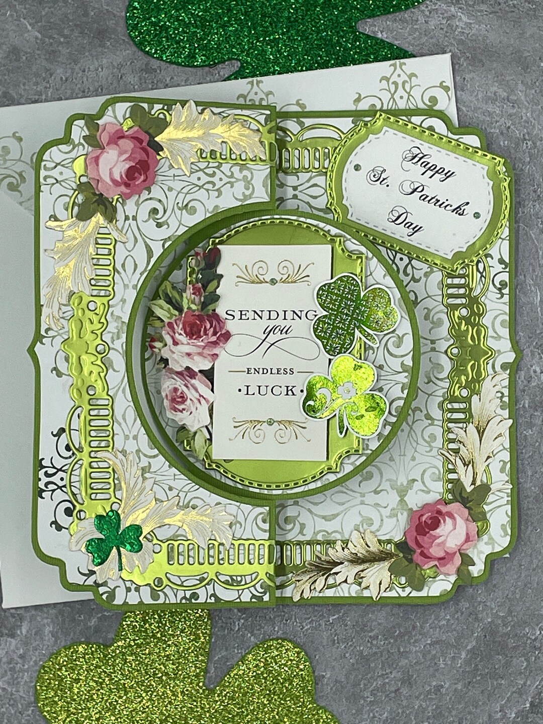 Sending You Endless Luck Happy St. Patrick's Day Fun Fold Handmade ...