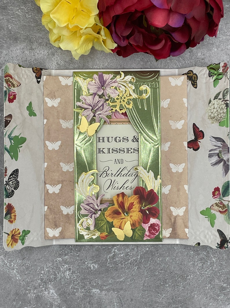 Happy Birthday Gate Fold With Belly Band Handmade Birthday Card - Etsy