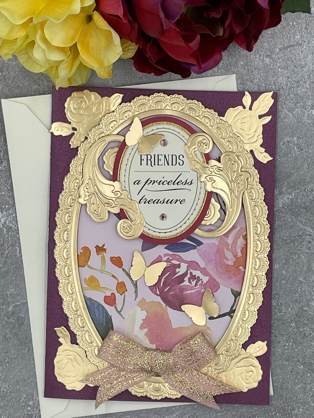 Friends, A Priceless Treasure Handmade Card - Etsy