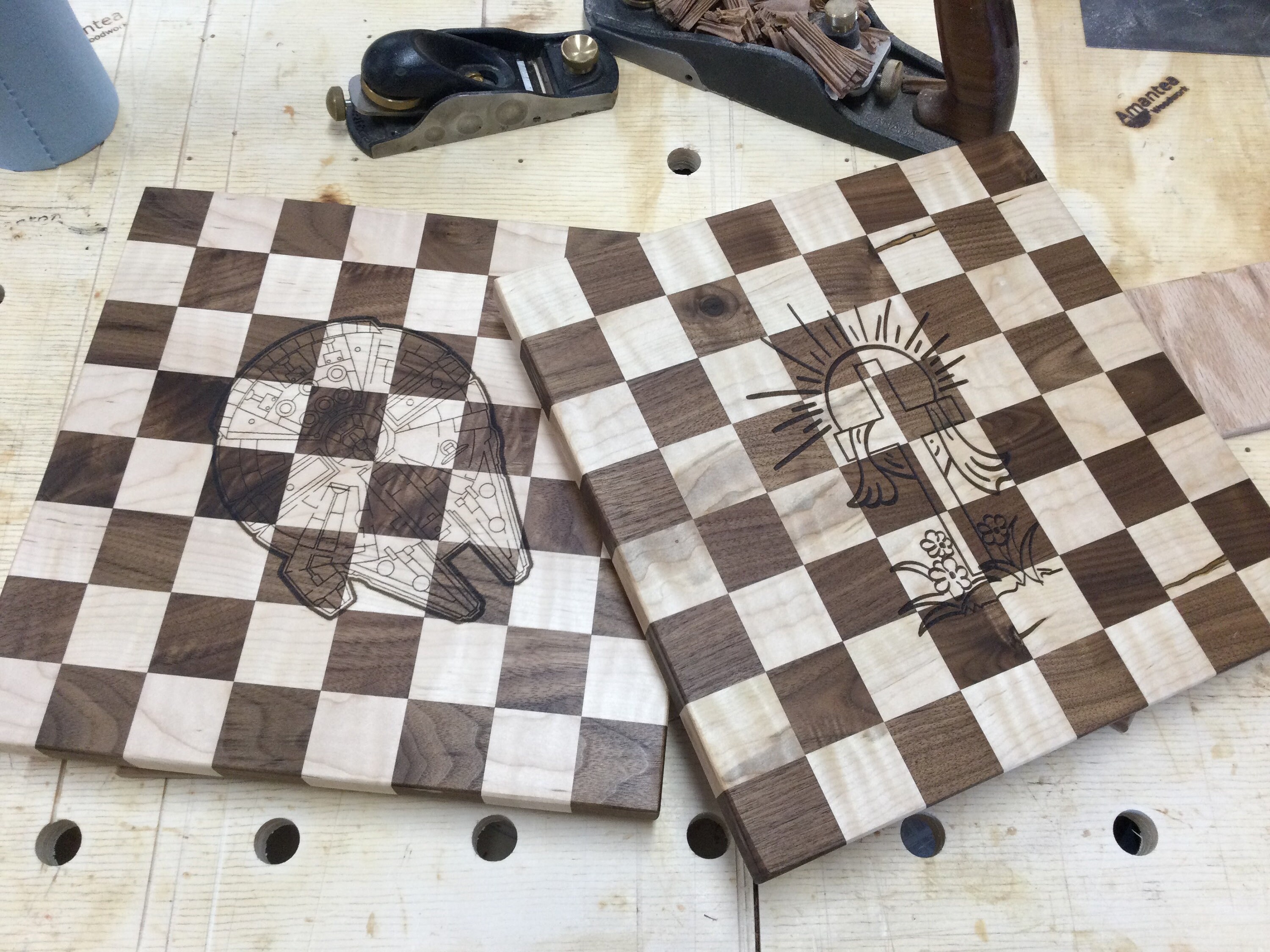 Customizable Hardwood Chess Board With Pieces. Each Board is Custom ...