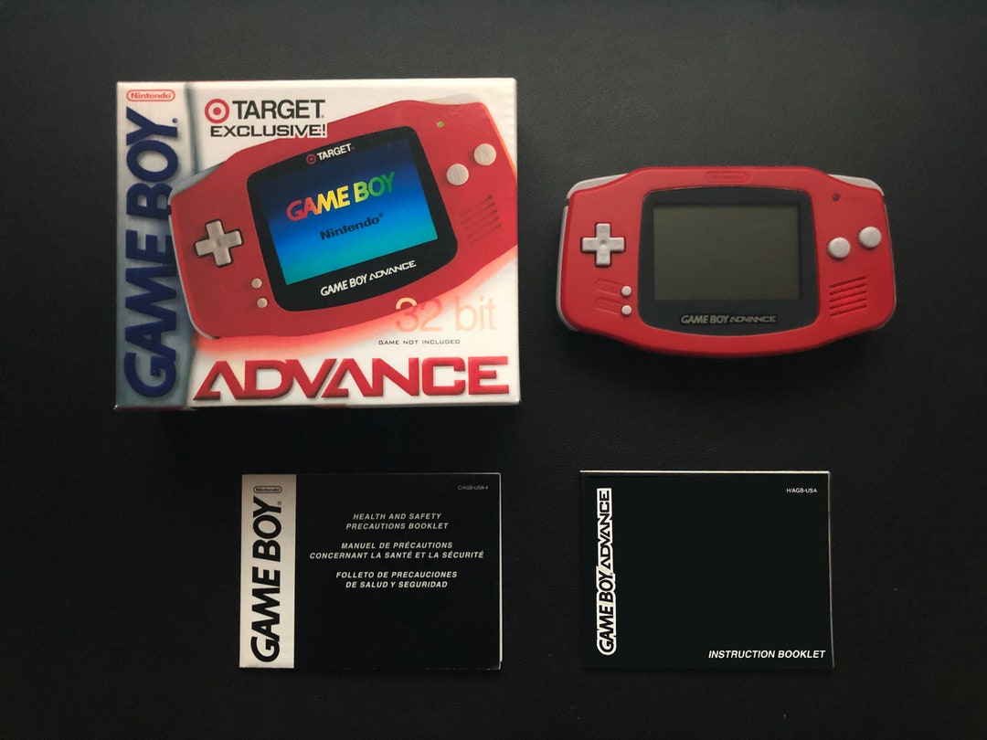Nintendo Game Boy Advance Target Red Console NTSC Complete in Box CIB ...
