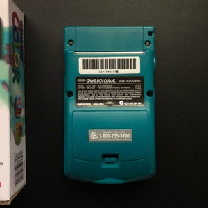 Nintendo Game Boy Color Teal Blue Console NTSC Complete in Box CIB - Etsy