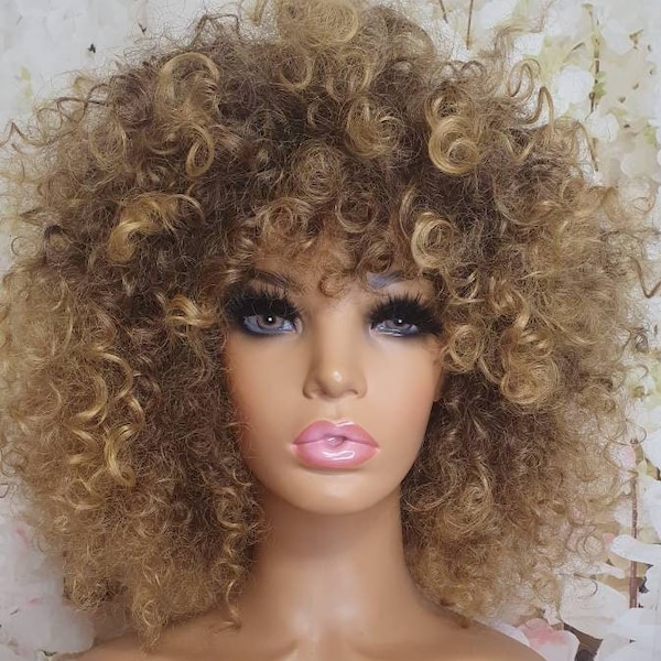 Curly Wig - Etsy