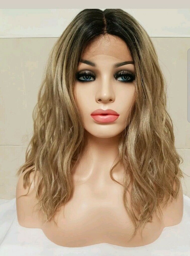 Melody Ash Sandy Human Hair Blend Wig Lace Front Long Beachy - Etsy