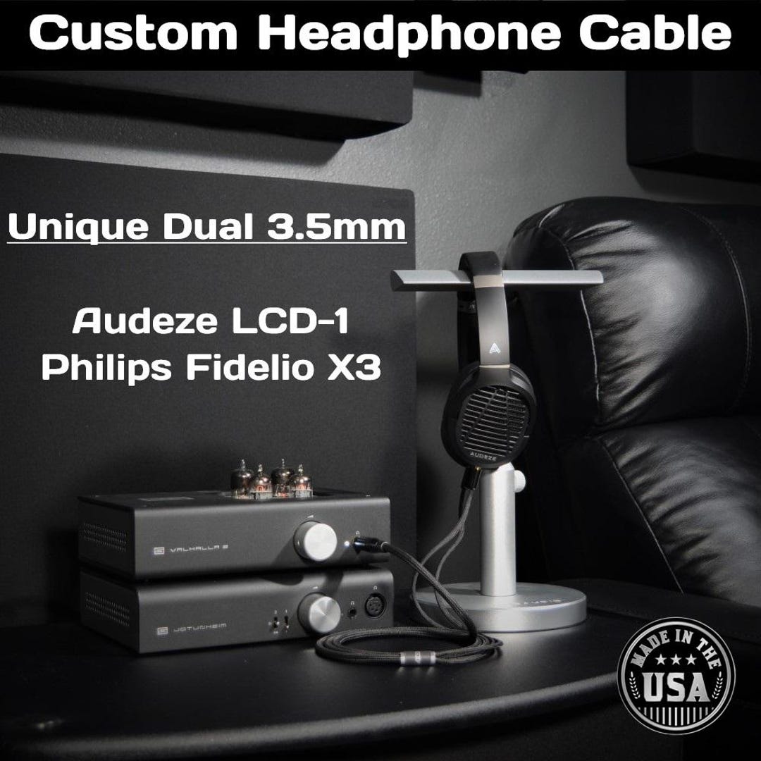 Audeze LCD-1 / Philips Fidelio X3 - Headphone Cable - Dual 3.5mm ...