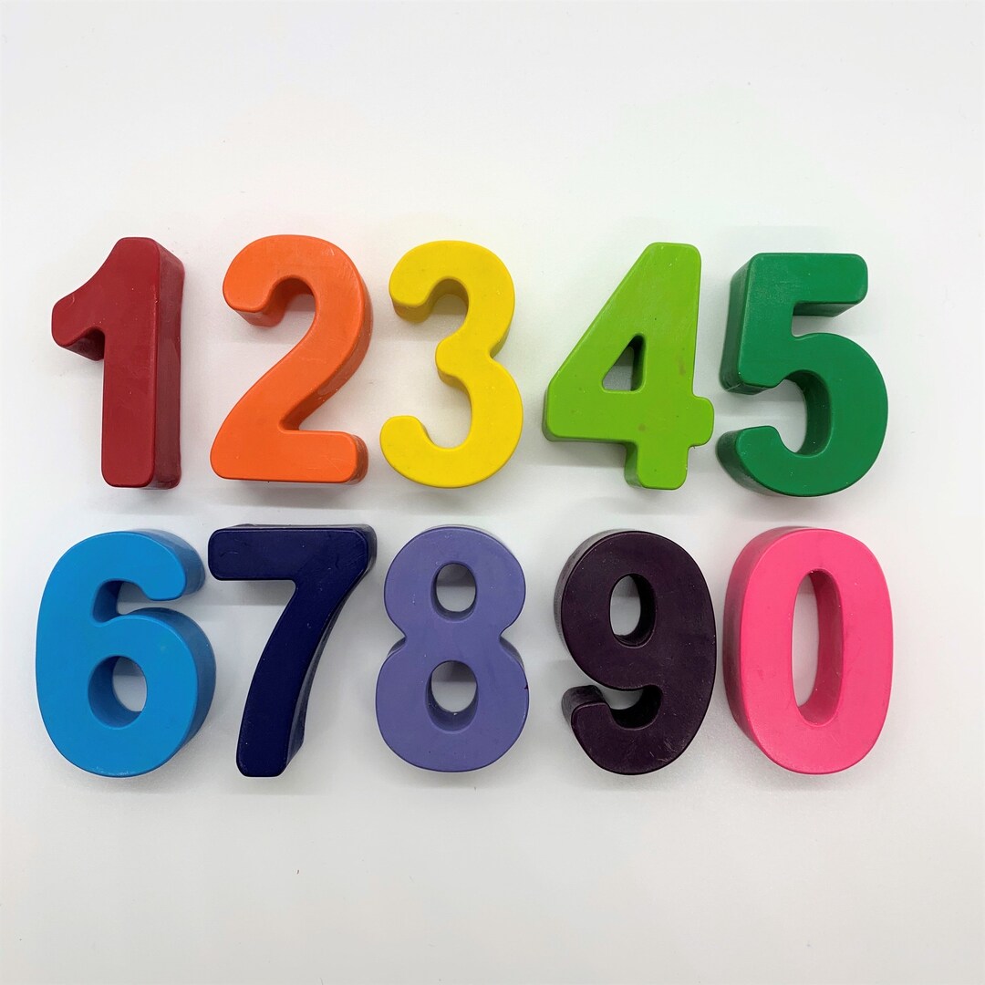 Number Crayons - Etsy